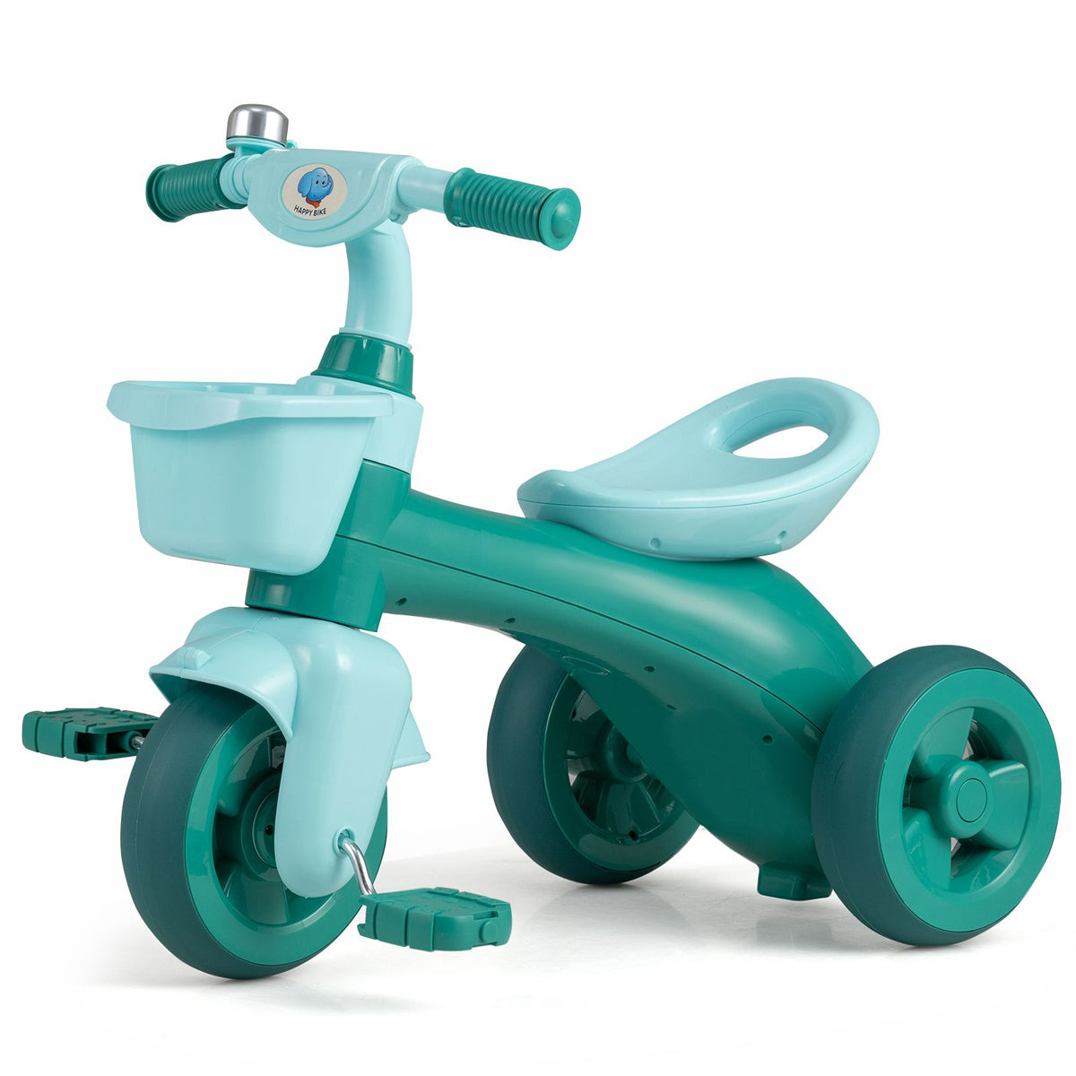 3-Wheel Children Balance Bike with Ergonomic Seat and Non-slip Handle ...