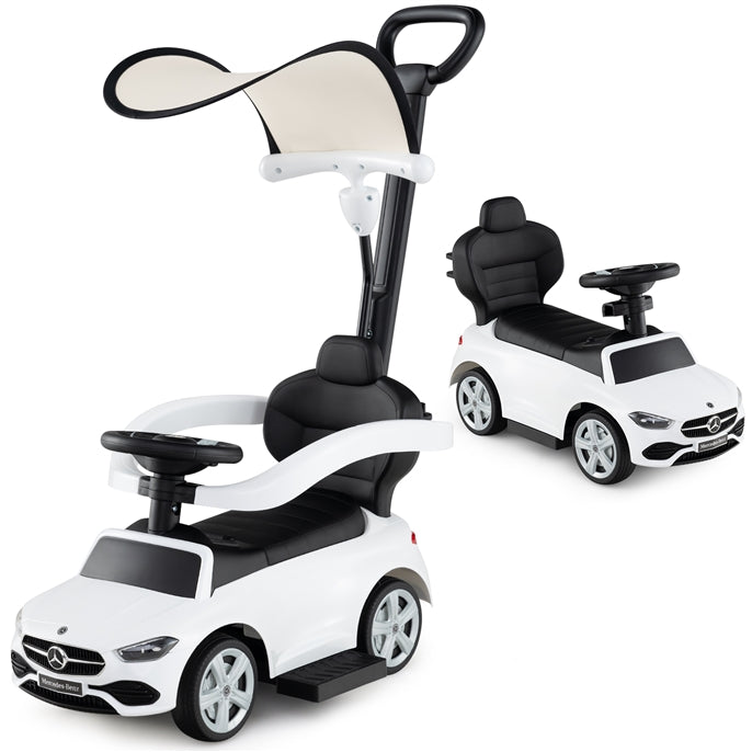 HONEY JOY 3-in-1 Ride on Push Car, Mercedes-Benz Licensed Foot to Floo ...