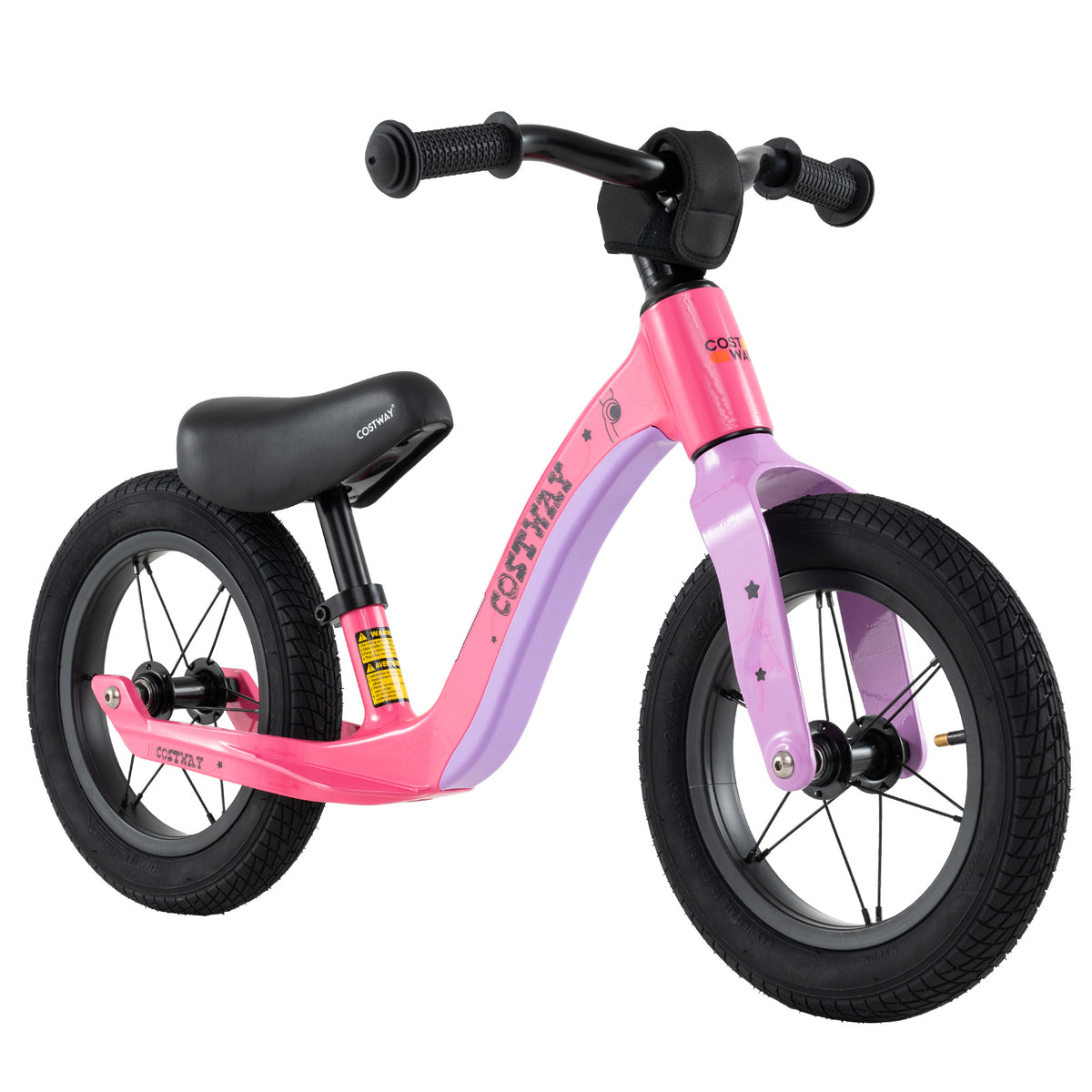 12-Inch Balance Bike, 2 Wheels Kids Bike with Adjustable Seat, First B ...