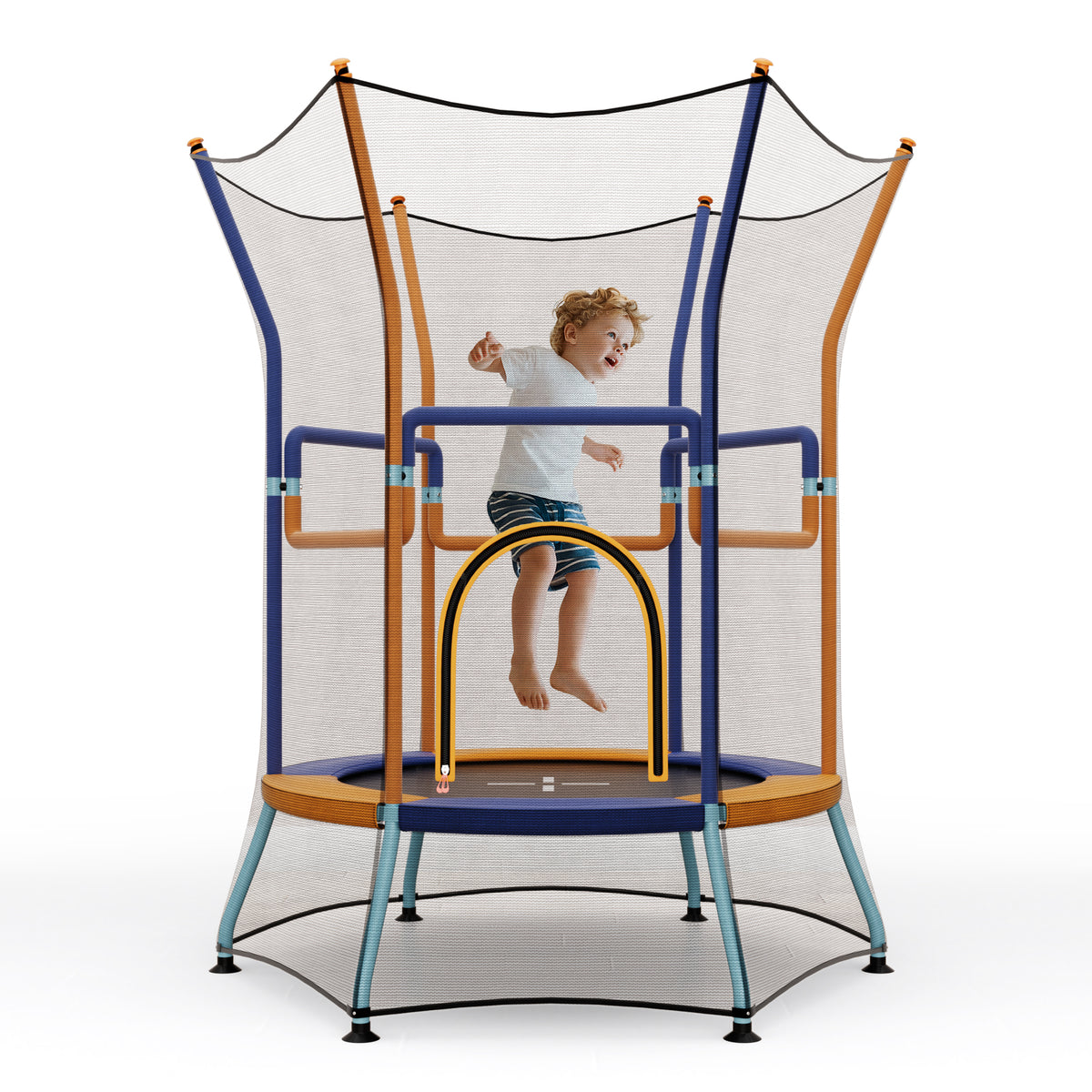 HONEY JOY Trampoline for Kids Birthday, 48“ Mini Trampoline with Safet ...