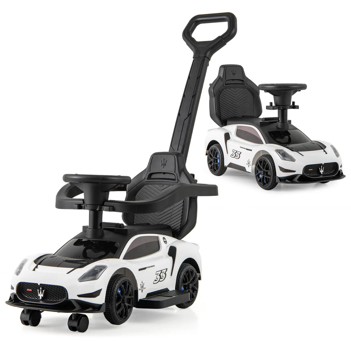 3 in 1 Ride on Push Car Maserati Licensed Foot to Floor Sliding Car 18 ...