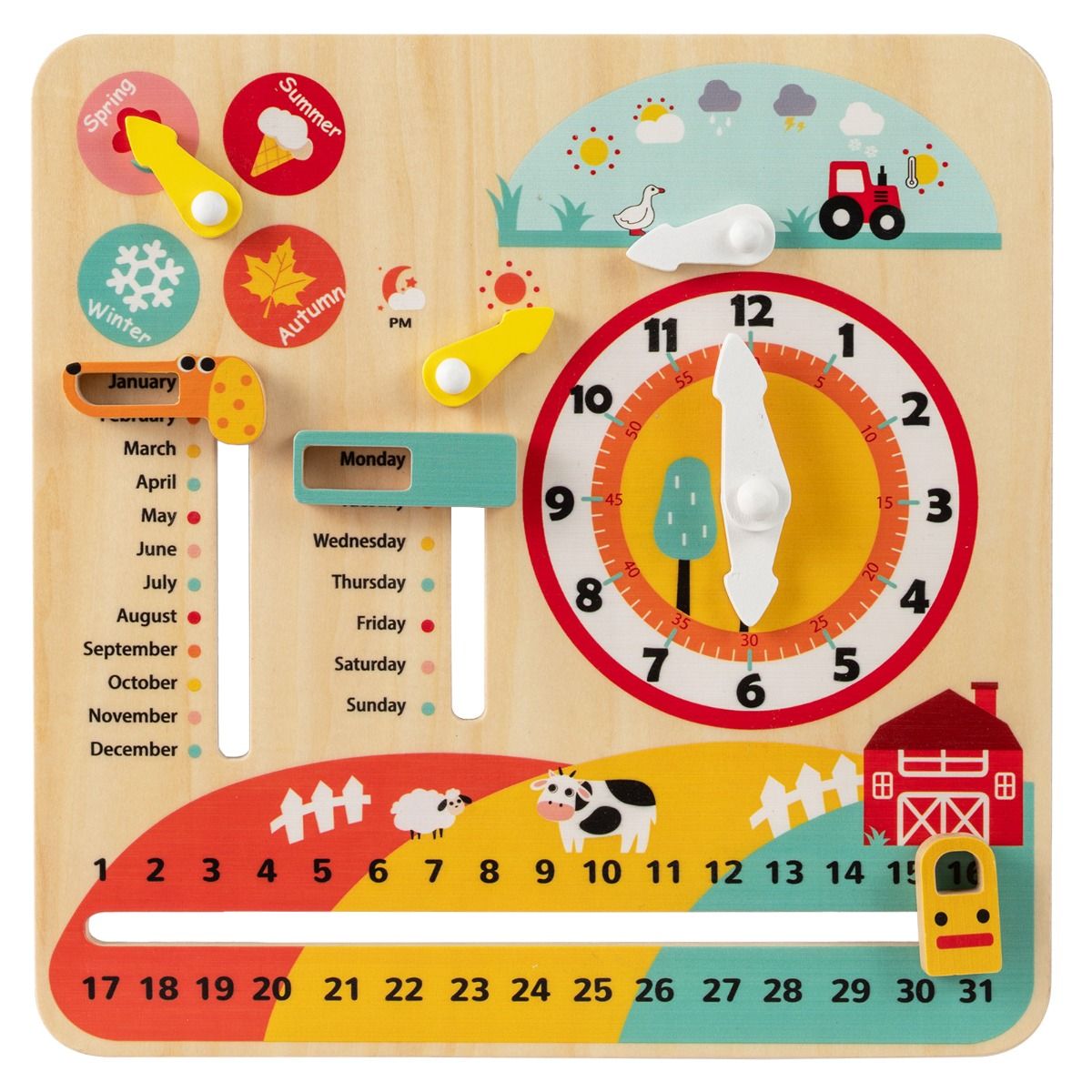 Educational Learning Clock Toy About Season and Weather – Babyjoy
