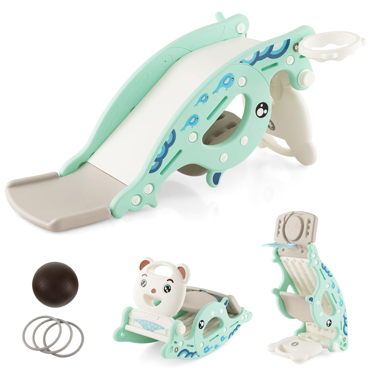 HONEY JOY 4-in-1 Kids Slide Rocking Toy – Babyjoy