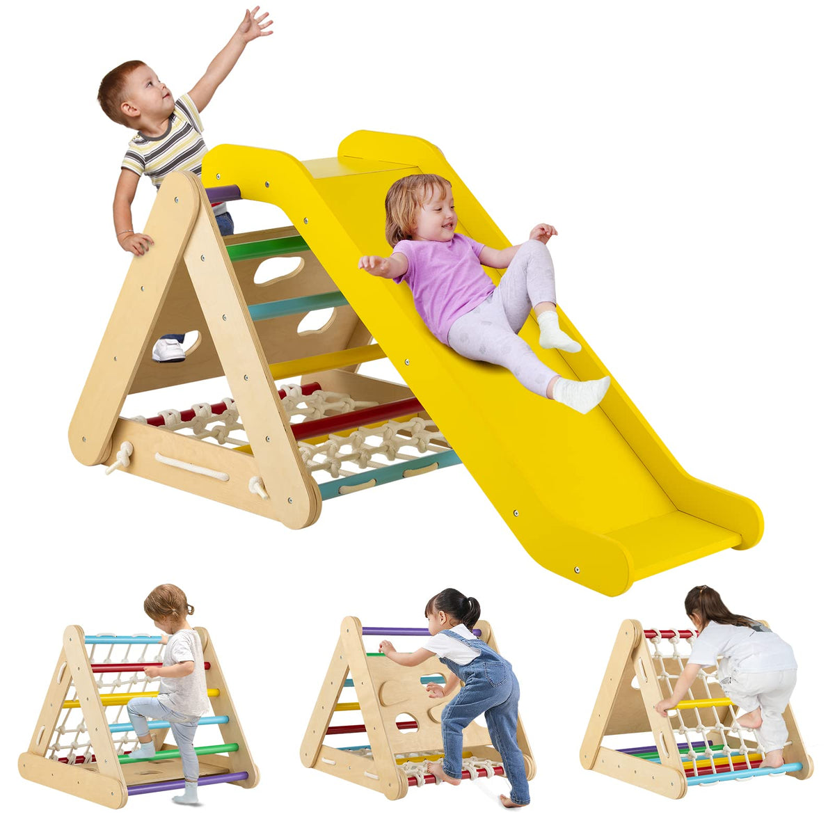 Kids Triangle Climber with Ramp - Baby Joy AU – Babyjoy